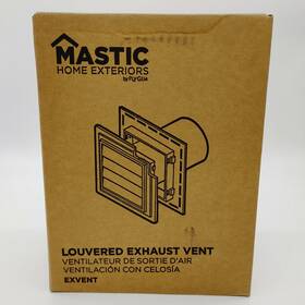 PLYGEM Exvent Louvered Exhaust Utility Vent Mastic Exteriors
