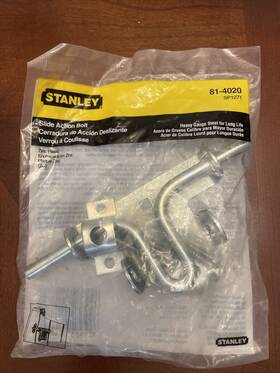 STANLEY 81-4020 Slide Action Gate Bolt Zinc Steel